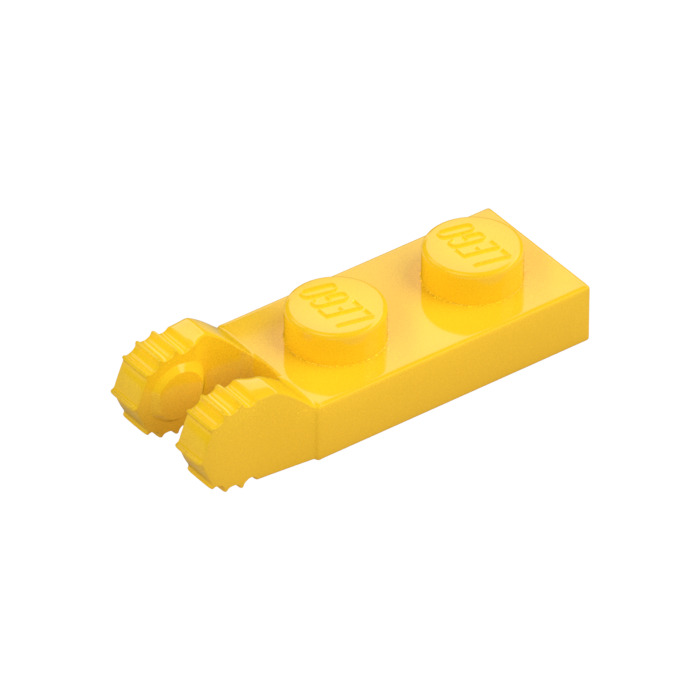 LEGO Yellow Hinge Plate 1 x 2 with Dual Fingers with Groove (44302 ...