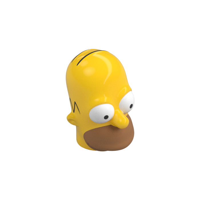 LEGO Yellow Homer Simpson Head with Wide Eyes (16807 / 111514) | Brick Owl