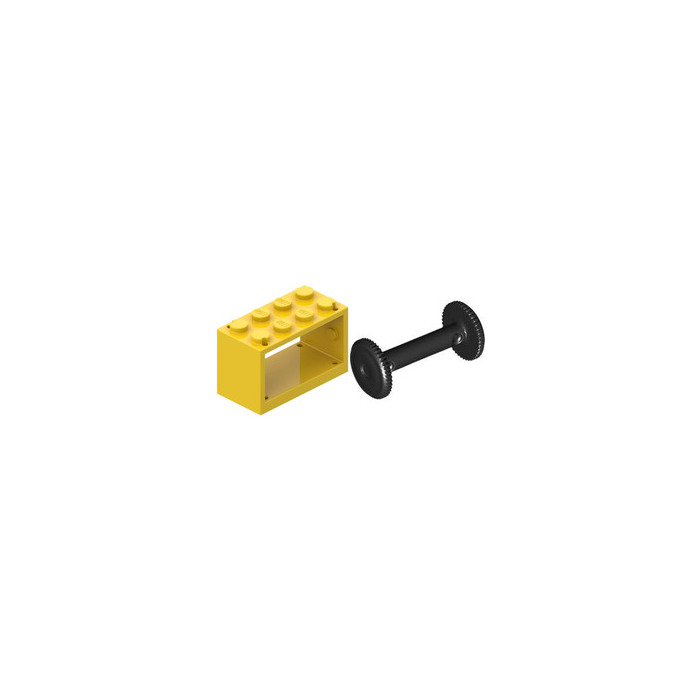 LEGO Yellow Hose Reel 2 x 4 x 2 Holder with Spool | Brick Owl - LEGO ...