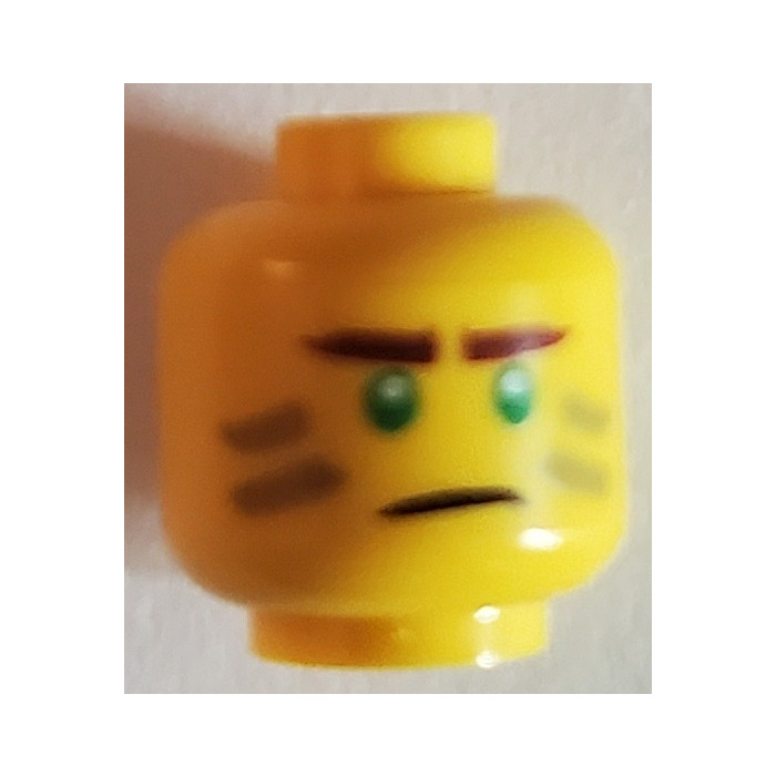 LEGO Yellow Lloyd Head with Dark Tan Stripes (3626) | Brick Owl