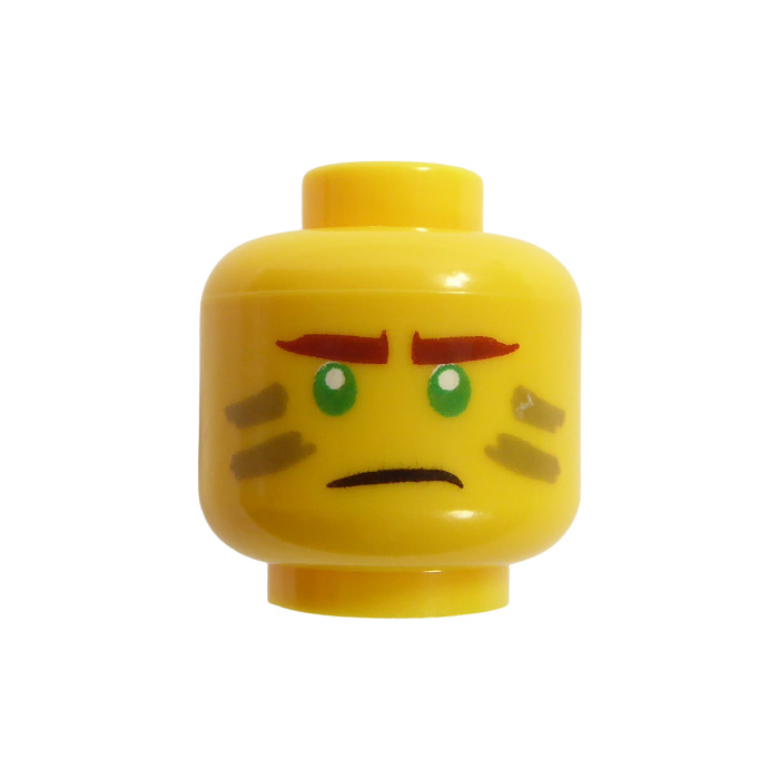 LEGO Yellow Lloyd Head with Dark Tan Stripes (3626) | Brick Owl