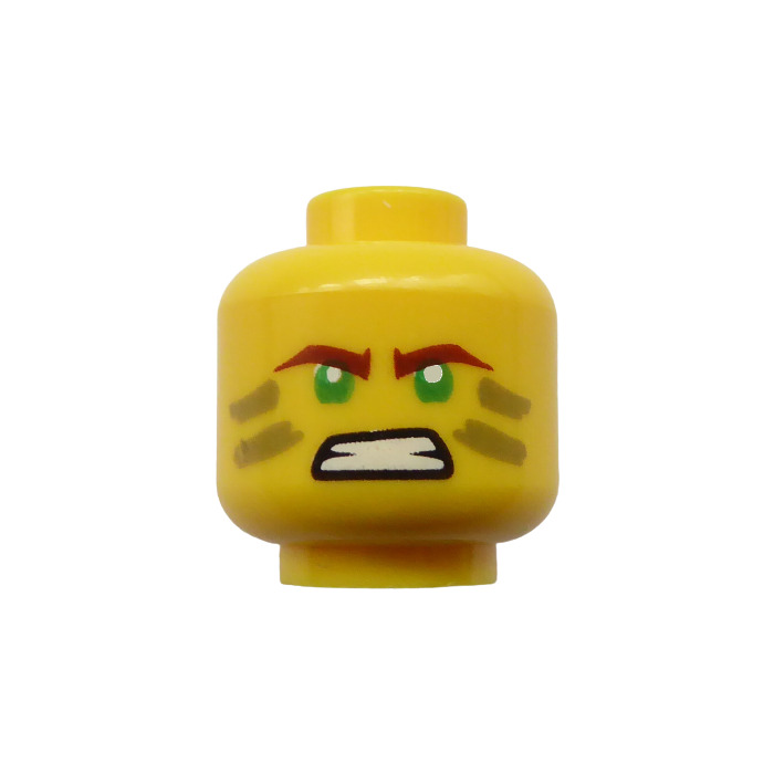 LEGO Yellow Lloyd Head with Dark Tan Stripes (3626) | Brick Owl
