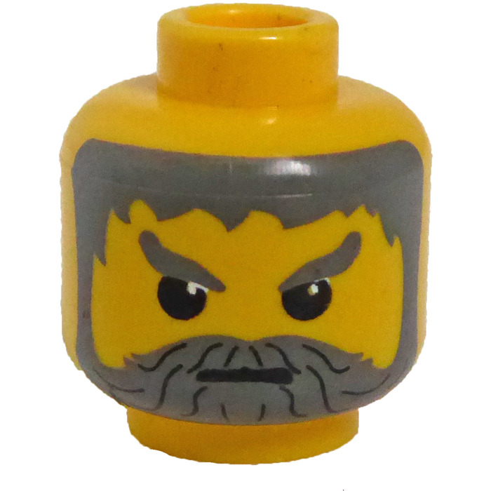 LEGO Yellow Male Head with Beard and Hair (3626 / 44748) | Brick Owl