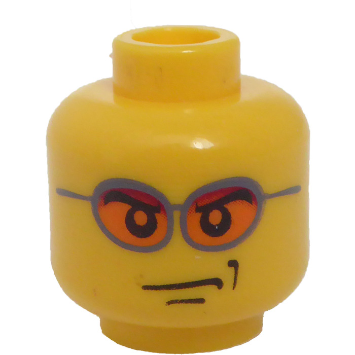 LEGO Yellow Minifig Head with Orange Sunglasses and Smirk (45936 / ...