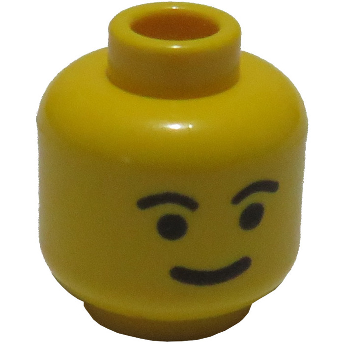 LEGO Yellow Minifig Head with Standard Grin and Eyebrows (3626) | Brick Owl