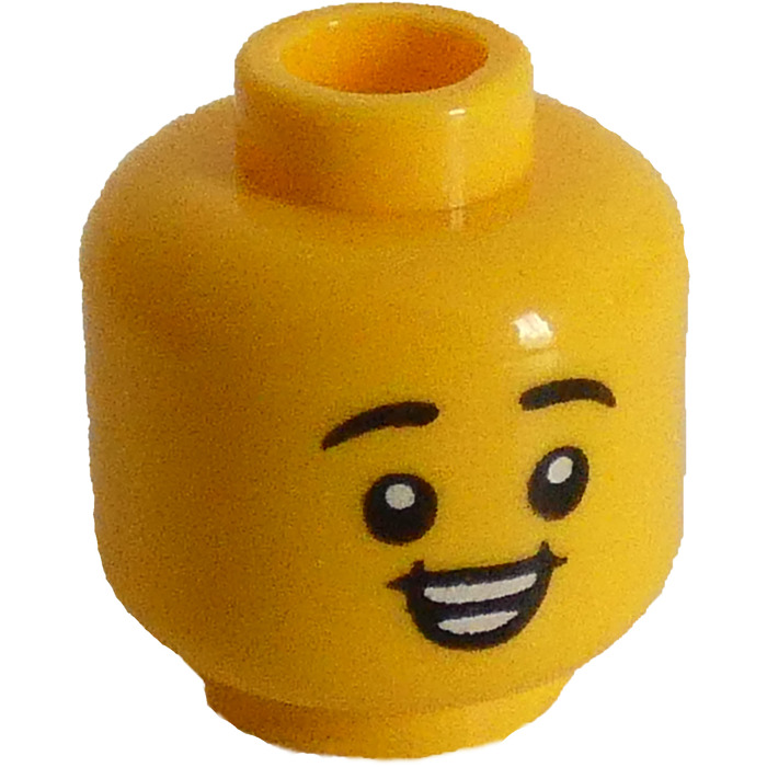 LEGO Yellow Minifigure Head Boy Smiling (3626) | Brick Owl - LEGO ...