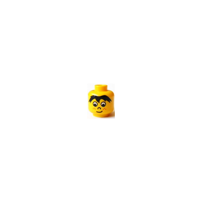 LEGO Yellow Minifigure Head with Bangs and Freckles (3626) | Brick Owl
