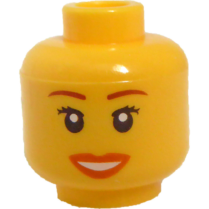 LEGO Yellow Minifigure Head with Decoration (12328 / 89165) | Brick Owl