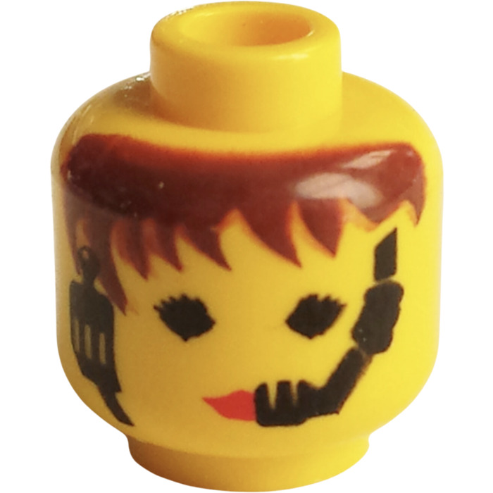 LEGO Yellow Minifigure Head with Decoration (3626) | Brick Owl - LEGO ...