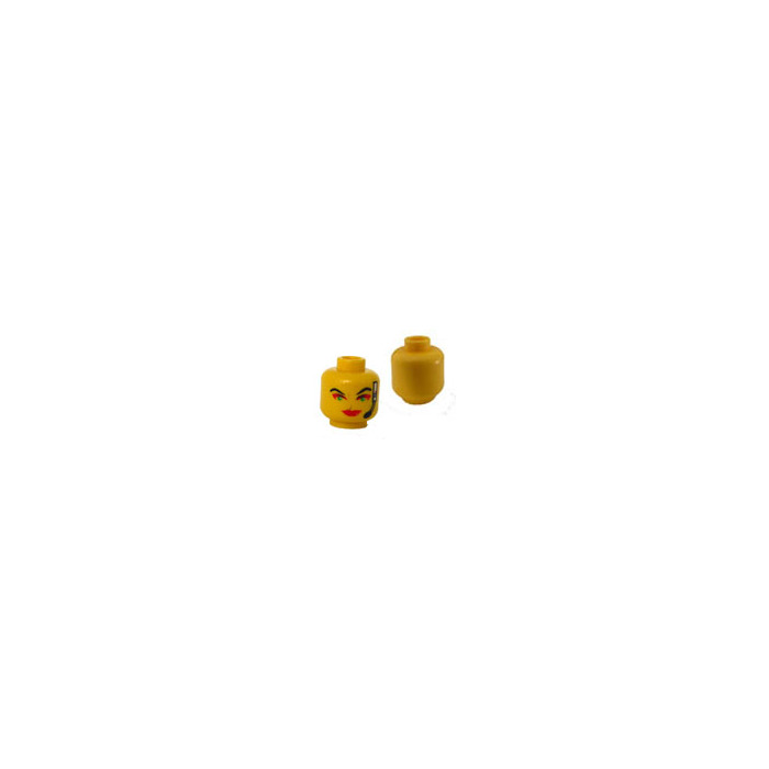 LEGO Yellow Minifigure Head with Decoration (3626) | Brick Owl - LEGO ...