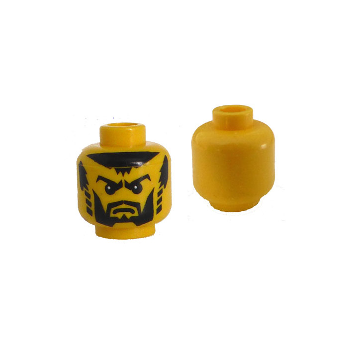 LEGO Yellow Minifigure Head with Decoration (3626) | Brick Owl