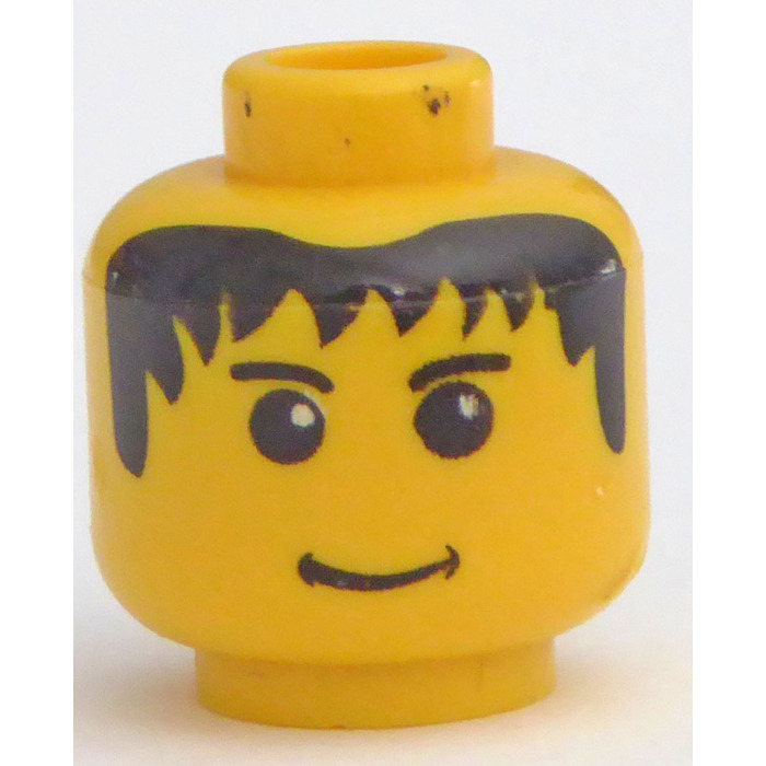 LEGO Yellow Minifigure Head with Decoration (3626) | Brick Owl