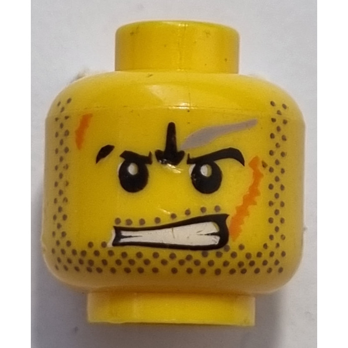 LEGO Yellow Minifigure Head with Decoration (3626 / 64880) | Brick Owl ...