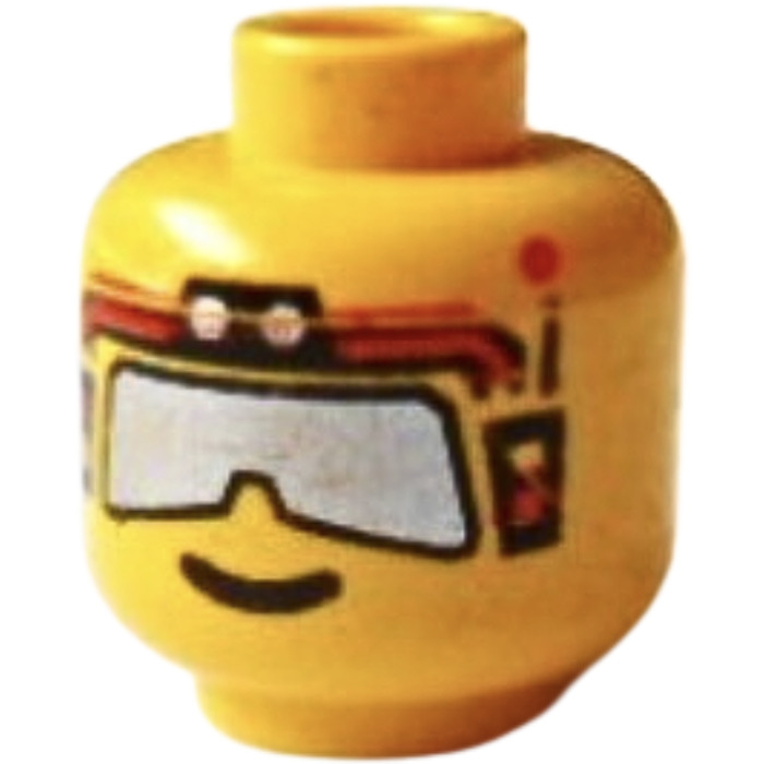 LEGO Yellow Minifigure Head with Decoration (3626) | Brick Owl