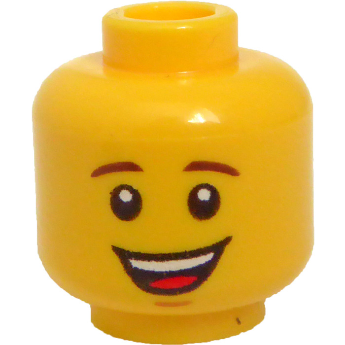 LEGO Yellow Minifigure Head with Open Mouth Smile (3626 / 37481 ...