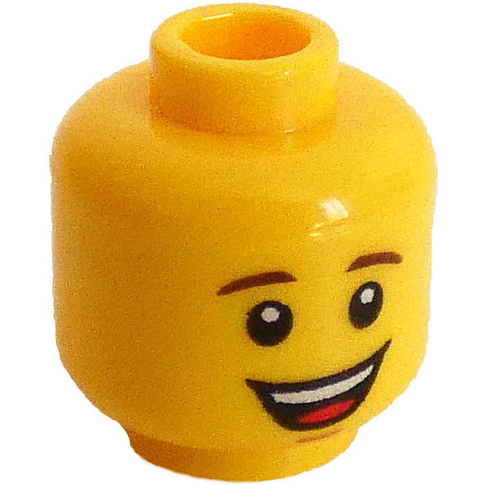 LEGO Yellow Minifigure Head with Open Mouth Smile (3626 / 37481 ...