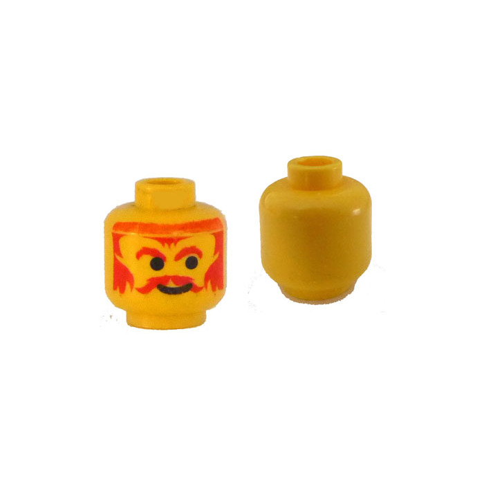 LEGO Yellow Minifigure Head with Red Beard (3626) | Brick Owl - LEGO ...