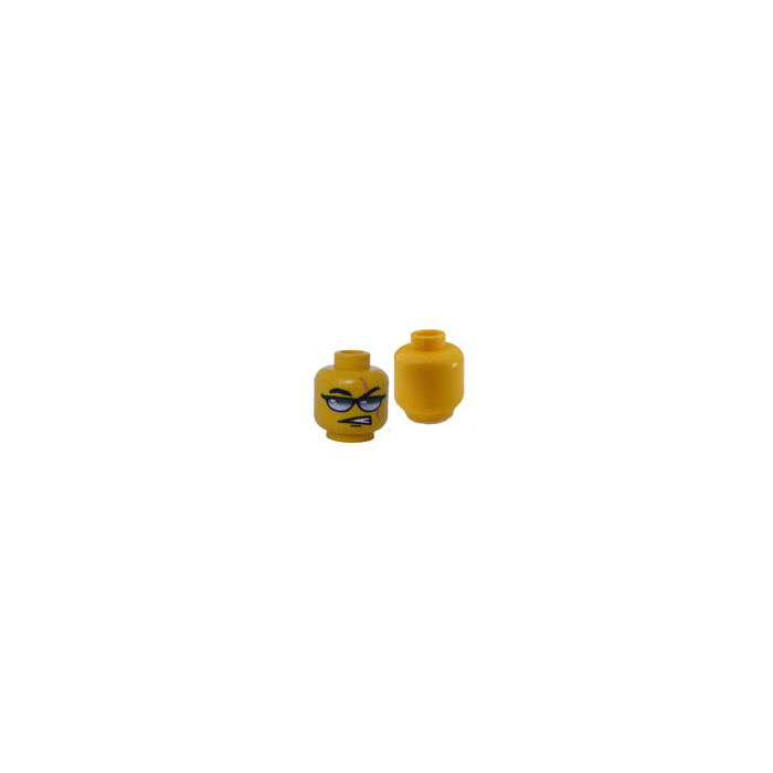 LEGO Yellow Minifigure Head with Scar and Sunglasses (3626 / 54462 ...