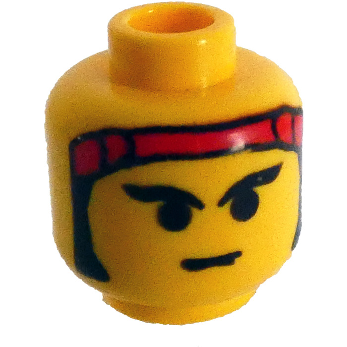 LEGO Yellow Minifigure Head with Sideburns and Red Bandana (3626 ...