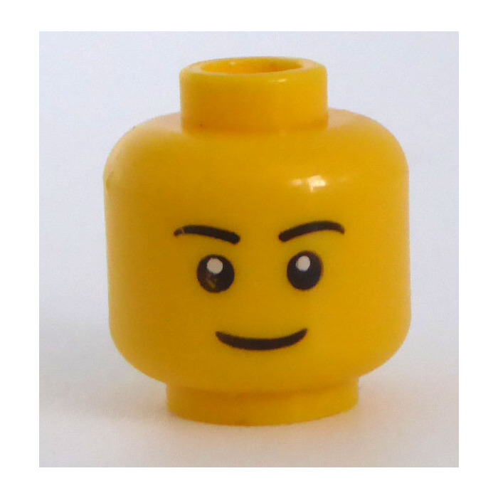 LEGO Yellow Minifigure Head with Smile, Pupils and Eyebrows (15123 / ...