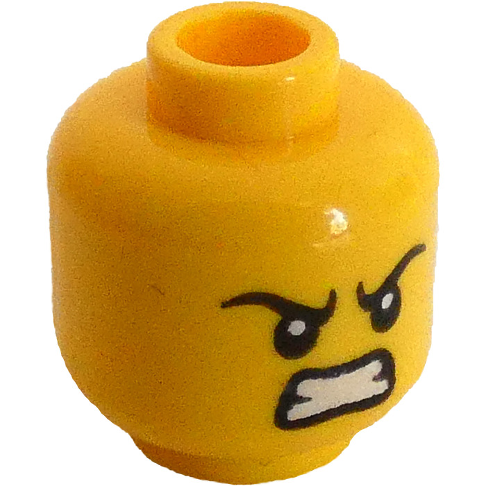 LEGO Yellow Minifigure Head with Smile with Teeth and Tongue / Scrowl ...