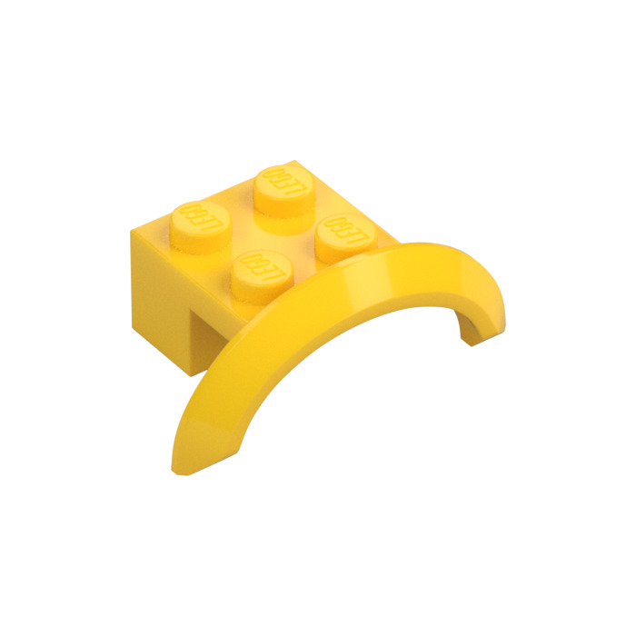 LEGO Yellow Mudguard Brick 2.5 x 4 x 1 with Wheel Arch (28579 / 98282 ...