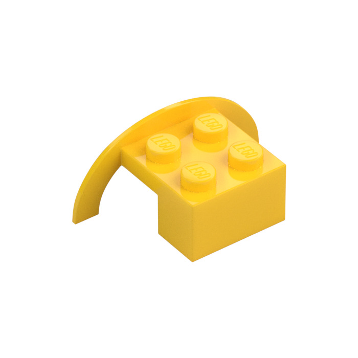 LEGO Yellow Mudguard Brick 2.5 x 4 x 1 with Wheel Arch (28579 / 98282 ...