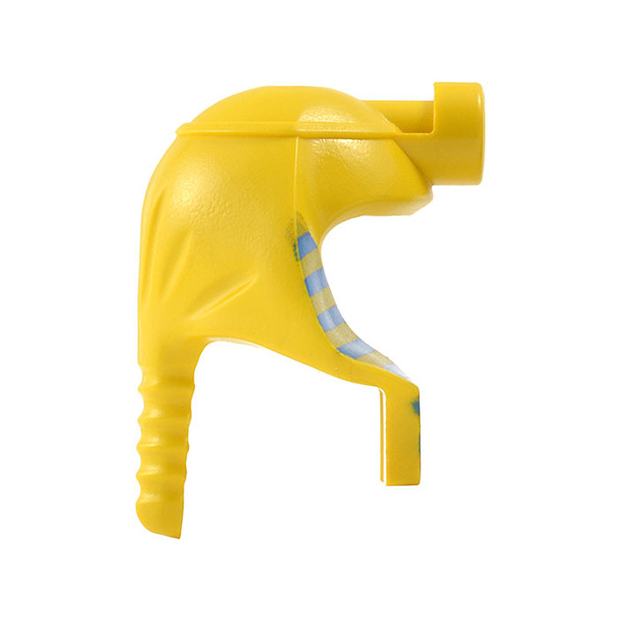 LEGO Yellow Mummy Headdress with Blue and Gold Stripes with Inside ...