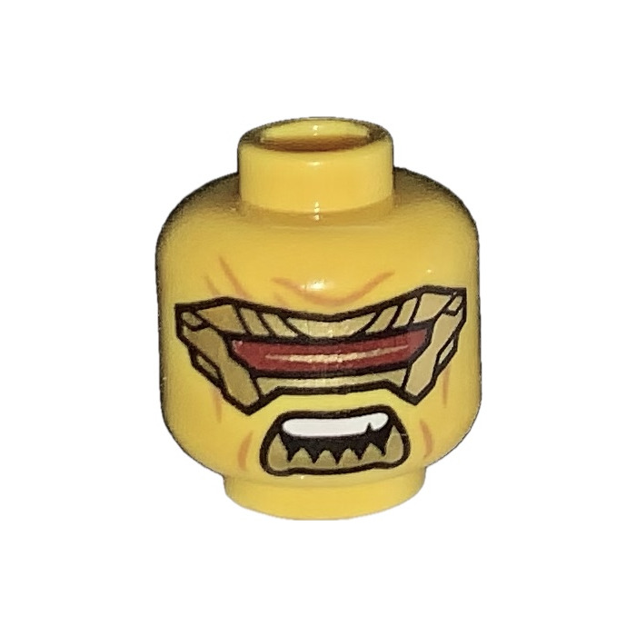 LEGO Yellow Ninjago Rapton Head with Rectangular Visor (3274 / 102881 ...