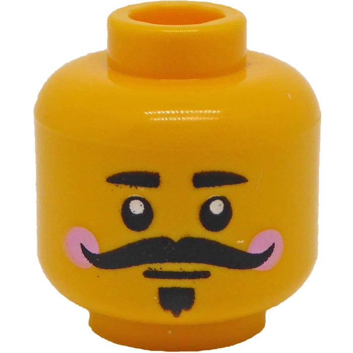 LEGO Yellow Nutcracker Dual Sided Head with Pink Cheeks, and Neutral ...
