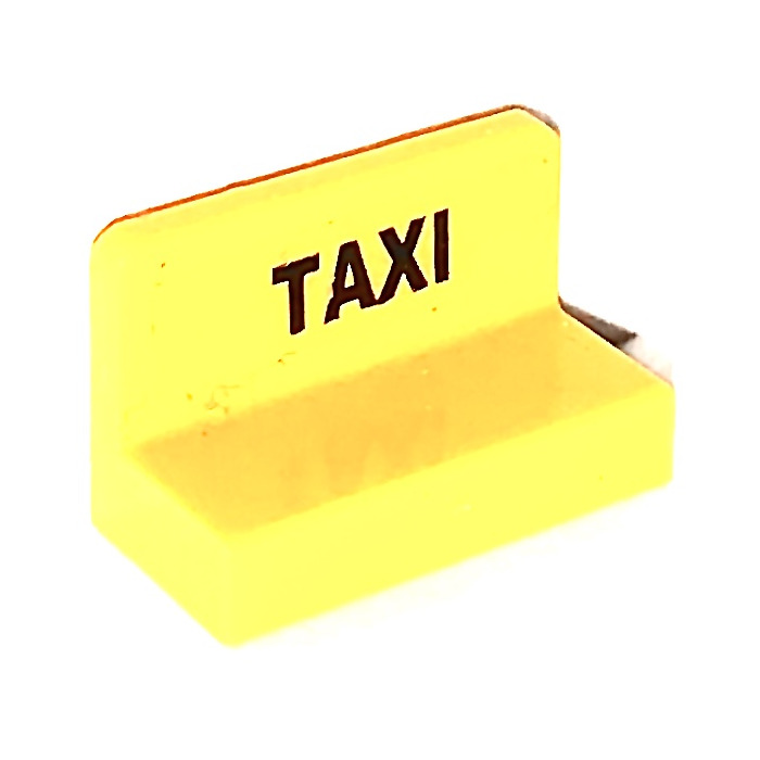 LEGO Yellow Panel 1 x 2 x 1 with "TAXI" Sticker with Rounded Corners ...