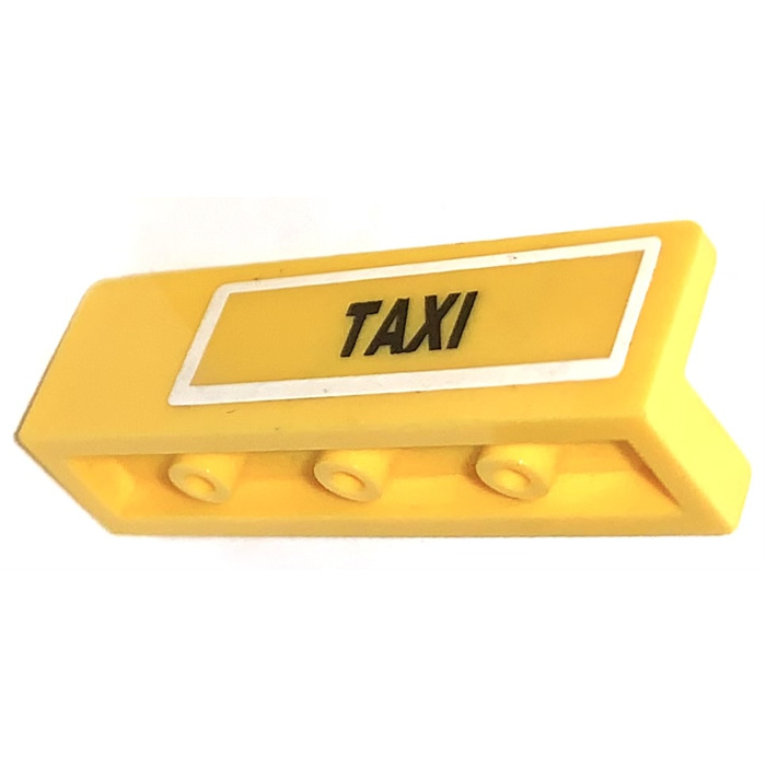 LEGO Yellow Panel 1 x 4 with Rounded Corners with "TAXI" Sticker (15207 ...