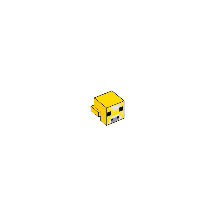 LEGO Yellow Pixelated Minecraft Animal Head with Moobloom Face (26160 / ...