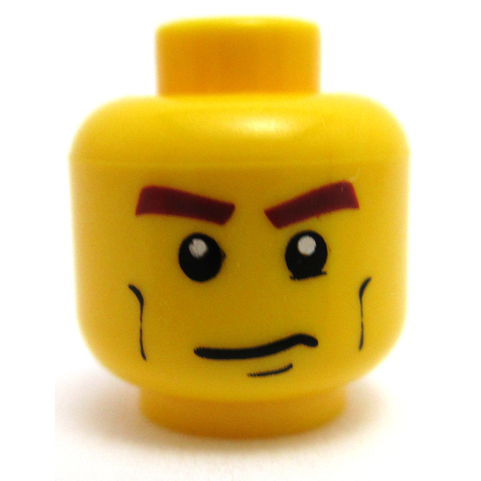 LEGO Yellow Plain Head with Cheek Lines, Mouth Closed / Mouth Open ...