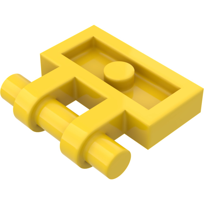 LEGO Yellow Plate 1 x 2 with Handle (Open Ends) (2540) | Brick Owl ...
