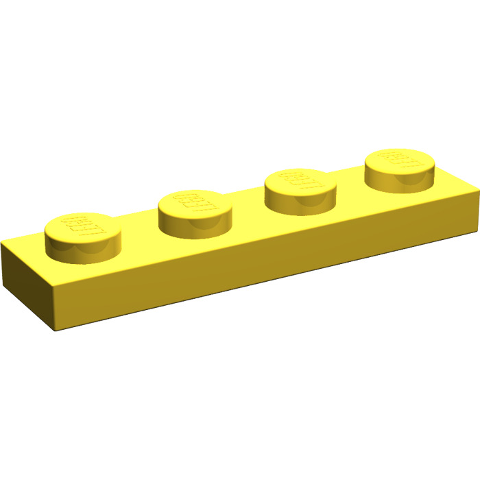 LEGO Yellow Plate 1 x 4 (3710) | Brick Owl - LEGO Marketplace
