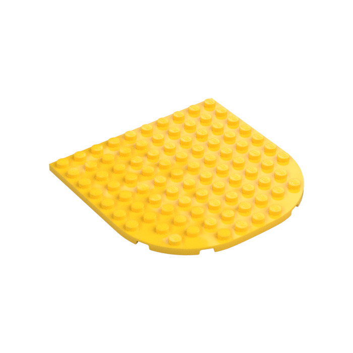 LEGO Yellow Plate 10 x 10 Half Circle (80031) | Brick Owl