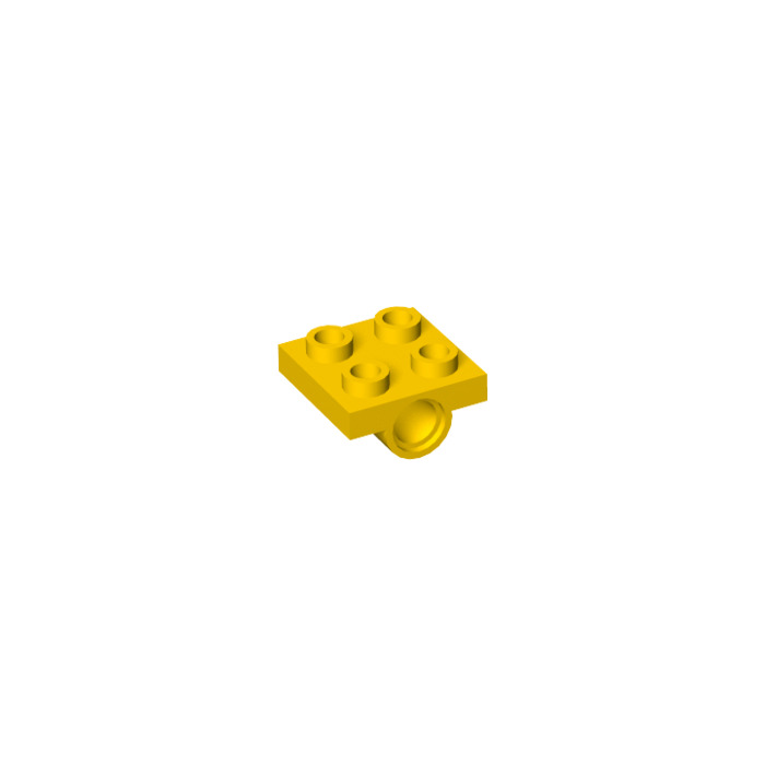 LEGO Yellow Plate 2 x 2 with Pin Hole without Underneath Cross Support ...