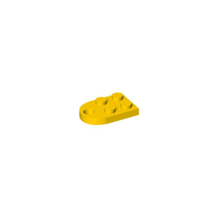 LEGO Yellow Plate 2 x 3 with Rounded End and Pin Hole (3176) | Brick ...