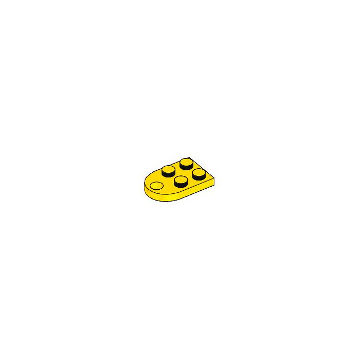 LEGO Yellow Plate 2 x 3 with Rounded End and Pin Hole (3176) | Brick ...