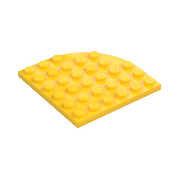 LEGO Yellow Plate 6 x 6 Round Corner (6003) | Brick Owl