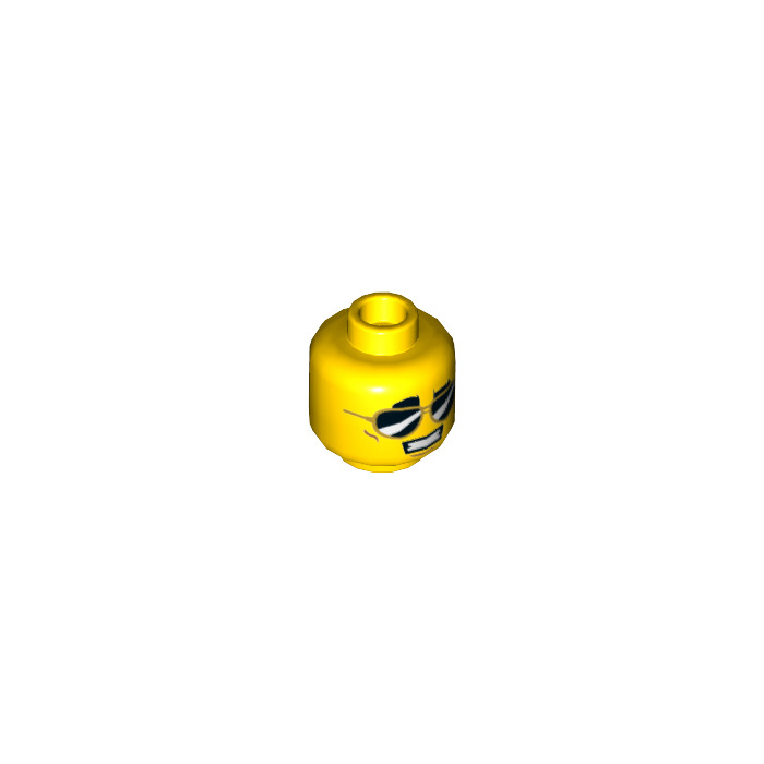 LEGO Yellow Police Officer Duke DeTain Minifigure Head (3626 / 59120 ...