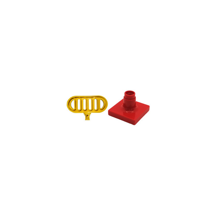 LEGO Yellow Radar Antenna Assembly with Red Base | Brick Owl