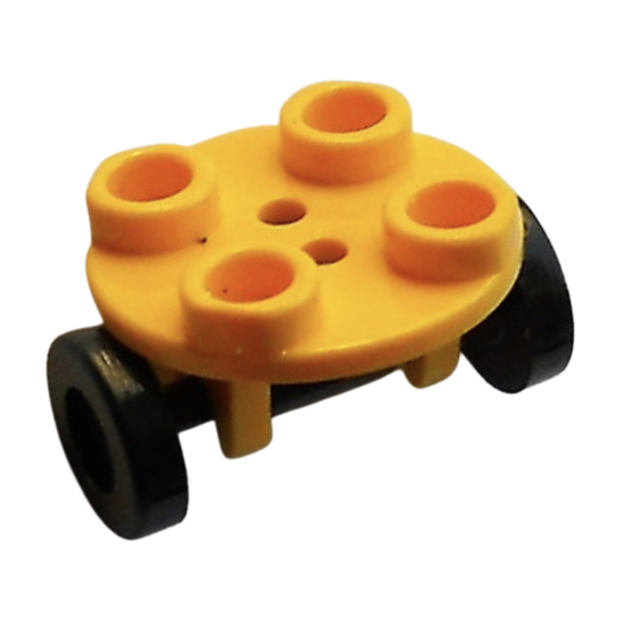 LEGO Round Plate 2 x 2 with Black Wheels | Brick Owl - LEGO Marketplace