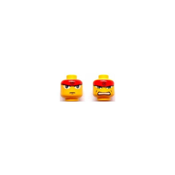 LEGO Yellow Ryo Dual Sided Head (3626 / 55711) | Brick Owl