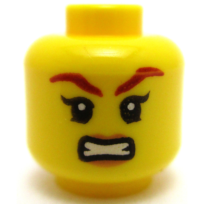 LEGO Yellow Skylor with Black Shoulder Armor Minifigure Head (3626 / ...
