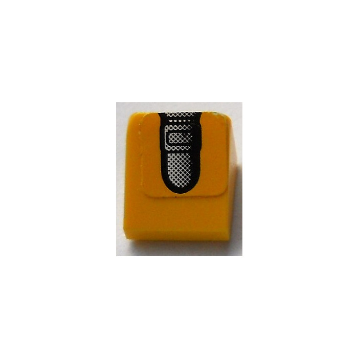LEGO Yellow Slope 1 x 1 (31°) with fender end on yellow background ...