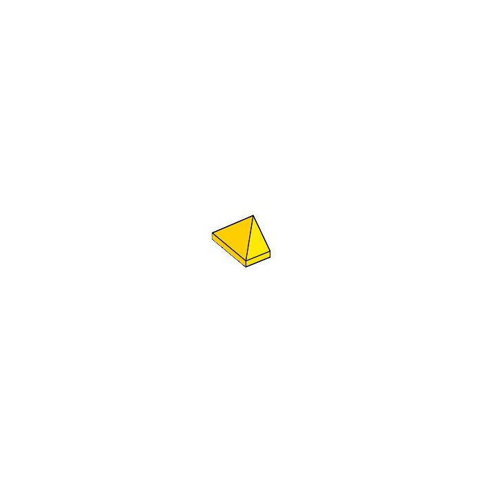 LEGO Yellow Slope 1 x 2 (45°) Triple with Inside Bar (3048 / 51974 ...