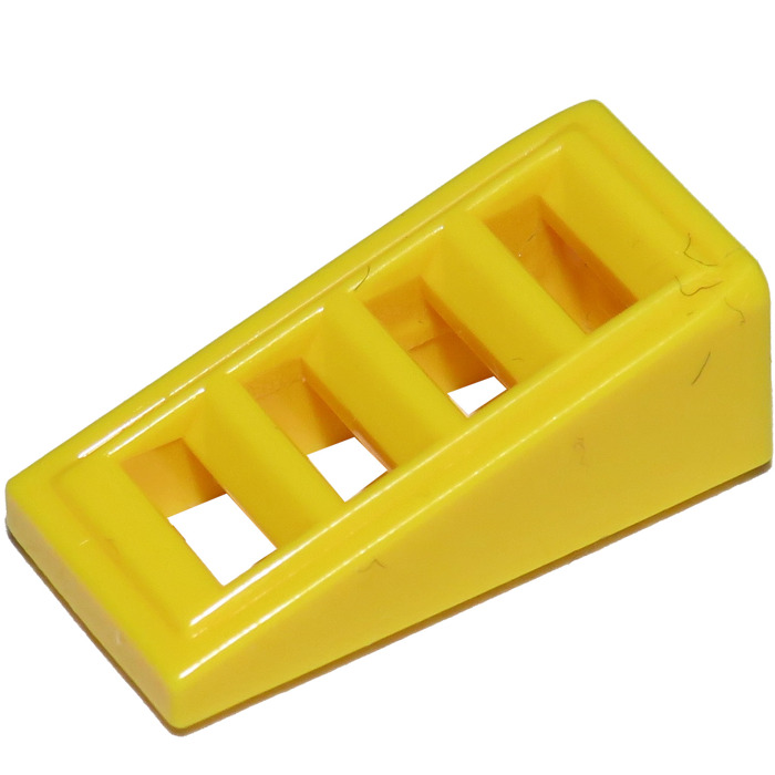 LEGO Yellow Slope 1 x 2 x 0.7 (18°) with Grille (61409 / 113474 ...