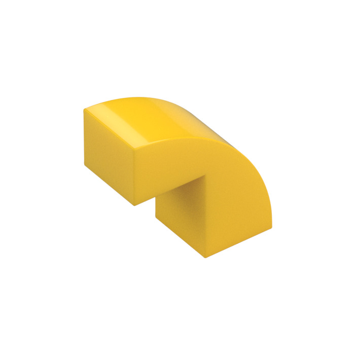 LEGO Yellow Slope 1 x 2 x 1.7 Curved (5907) | Brick Owl